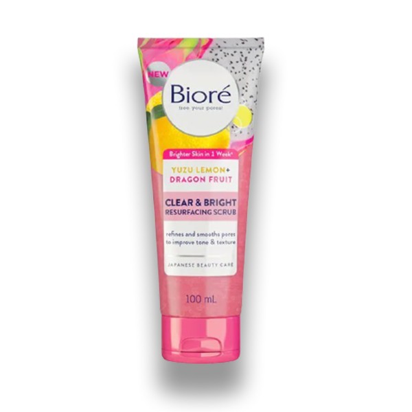 Biore Clear & Bright Resurfacing Scrub 100ml – Skin Pure BD