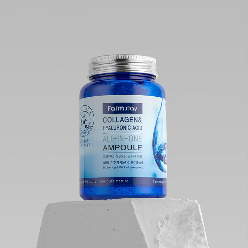Farm Stay Collagen Hyaluronic Acid All-In-One Ampoule – 250ml – Skin ...