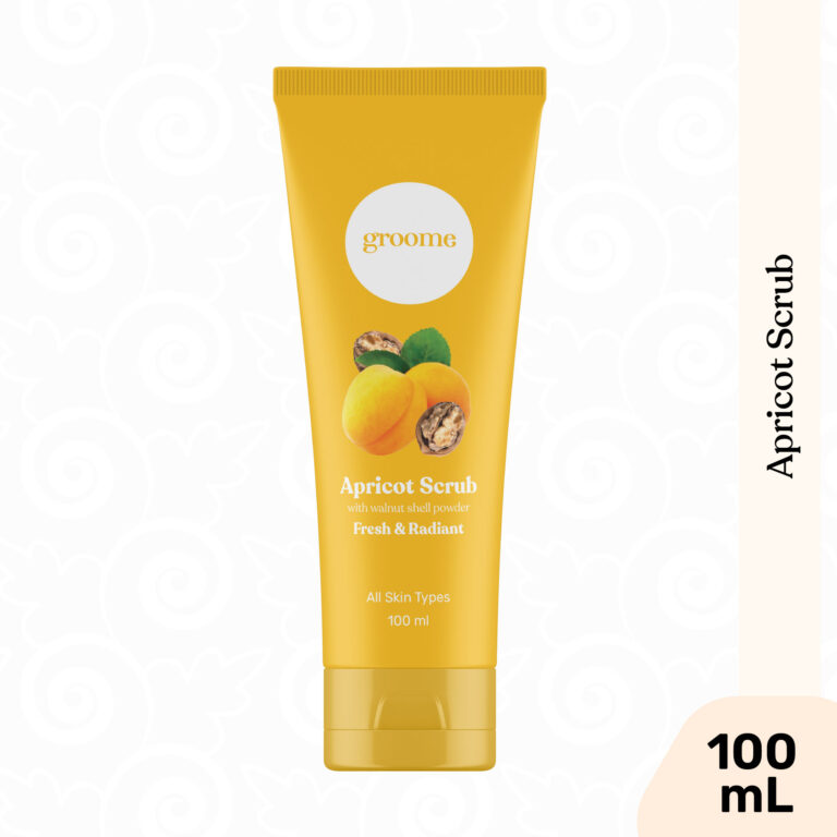 Groome Apricot Scrub – with Walnut Shell Powder 100g – Skin Pure BD