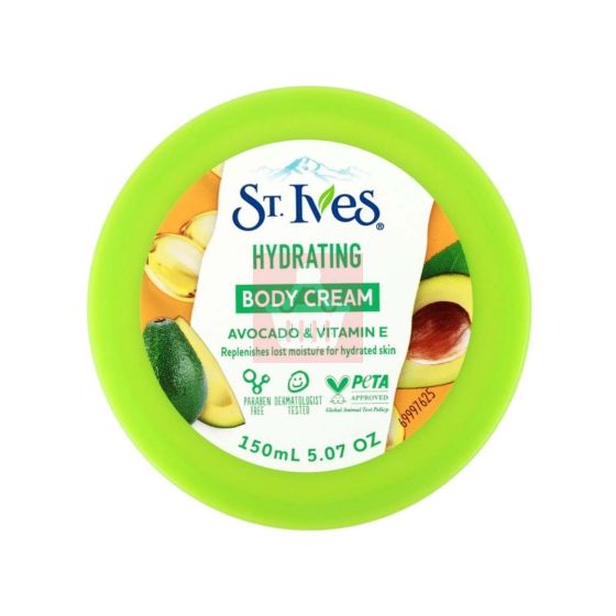 St. Ives Hydrating Avocado And Vitamin E Body Cream, 150 ml – Skin Pure BD